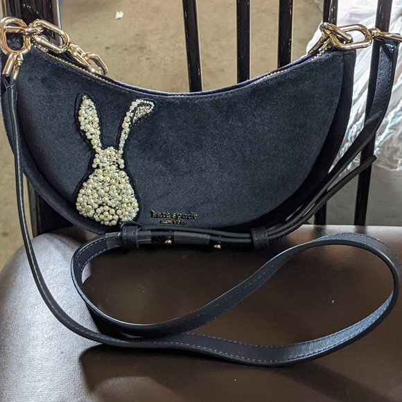 kate spade | Bags | Kate Spade Blue Shoulder Smile Bunny Bag | Poshmark